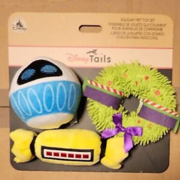 Disney | Dog | Disney Tails Pixar Holiday Squeaky Pet Toy Set | Poshmark